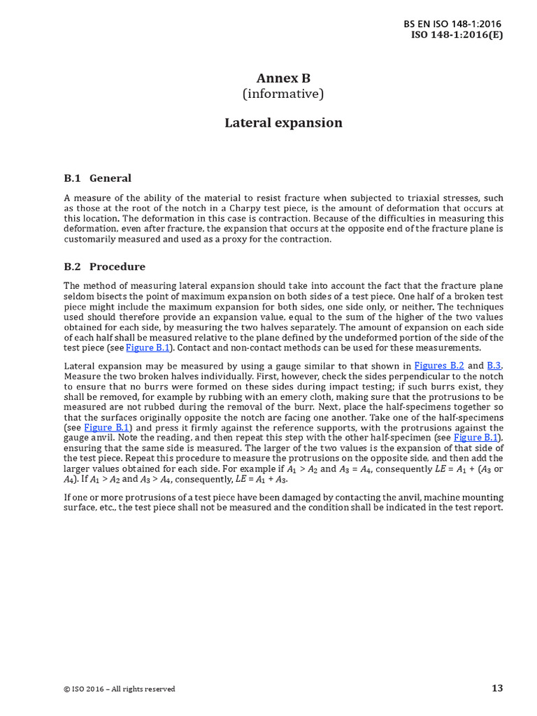 Lateral Expansion Measurement Procedure | PDF | Materials