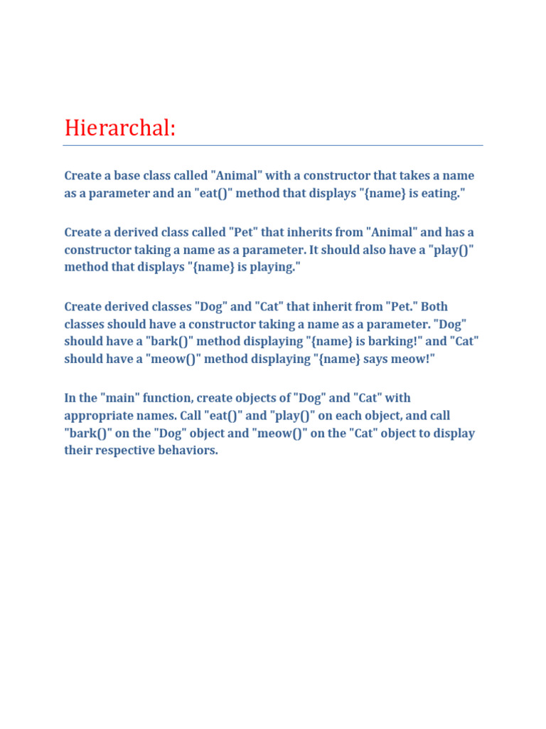 Inheritance Hirerichal And Hybrid Pdf