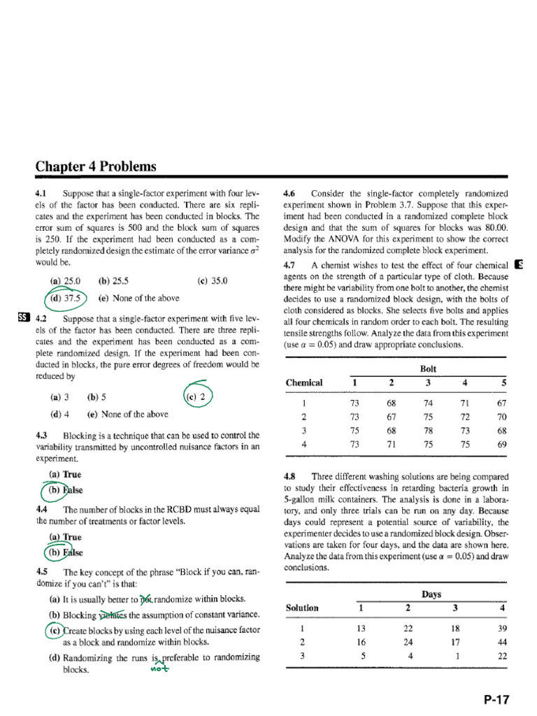 DOE Exam 2 Review Problems | PDF