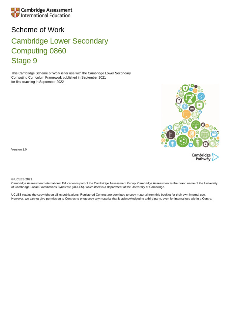 0860 Computing Scheme of Work - Stage 9 - v1 - tcm143-635636 | PDF ...