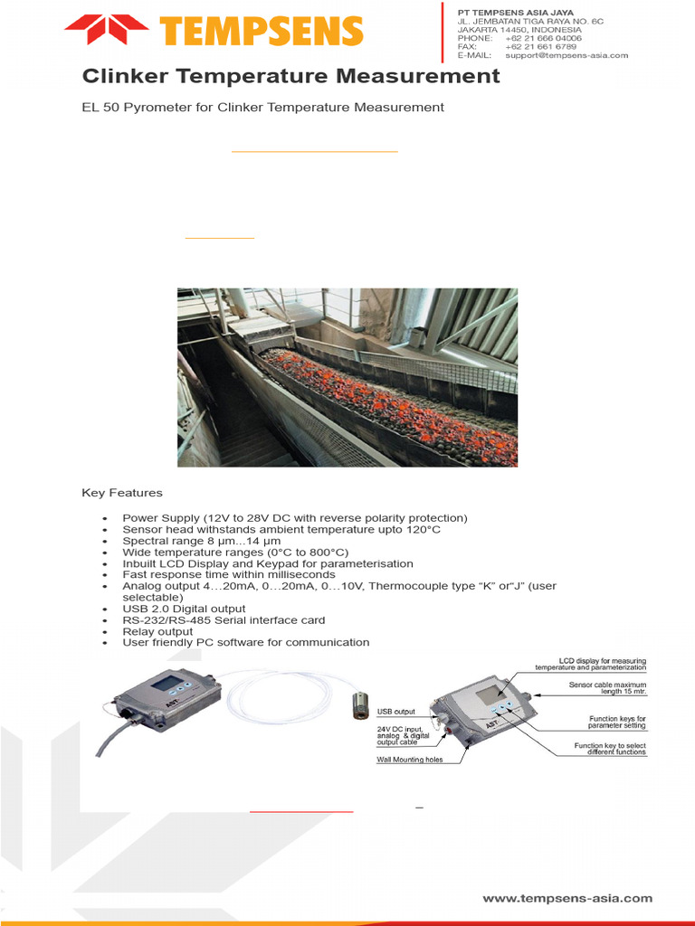 Clinker Temperature Measurement | PDF