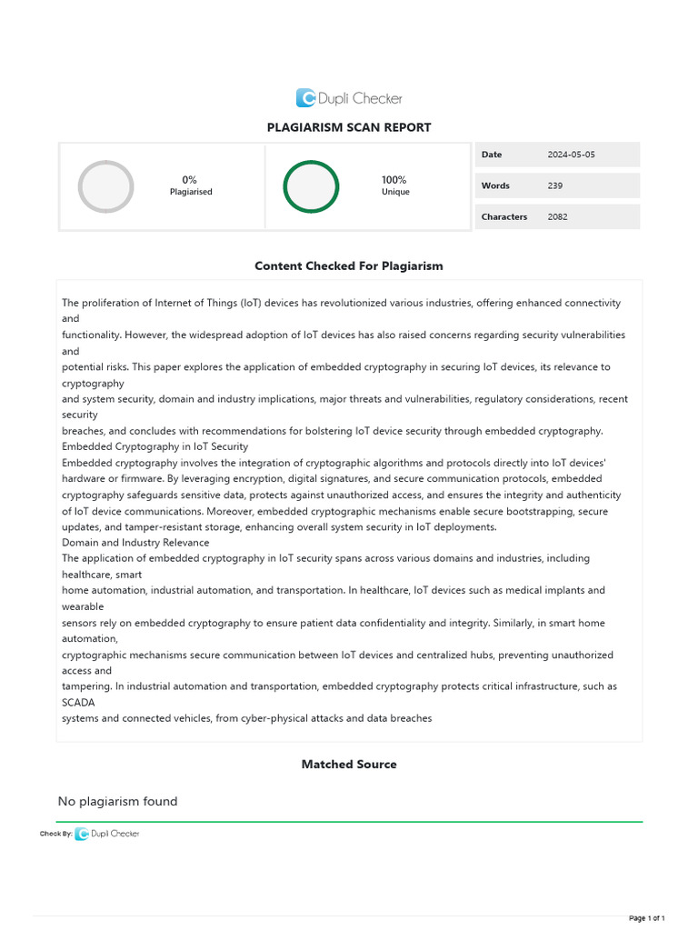 Securing IoT with Embedded Cryptography | PDF | Internet Of Things | Security