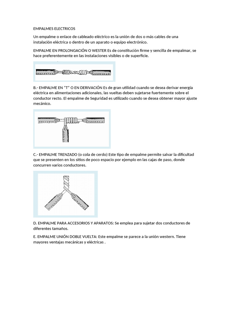 Empalmes Electricos | PDF