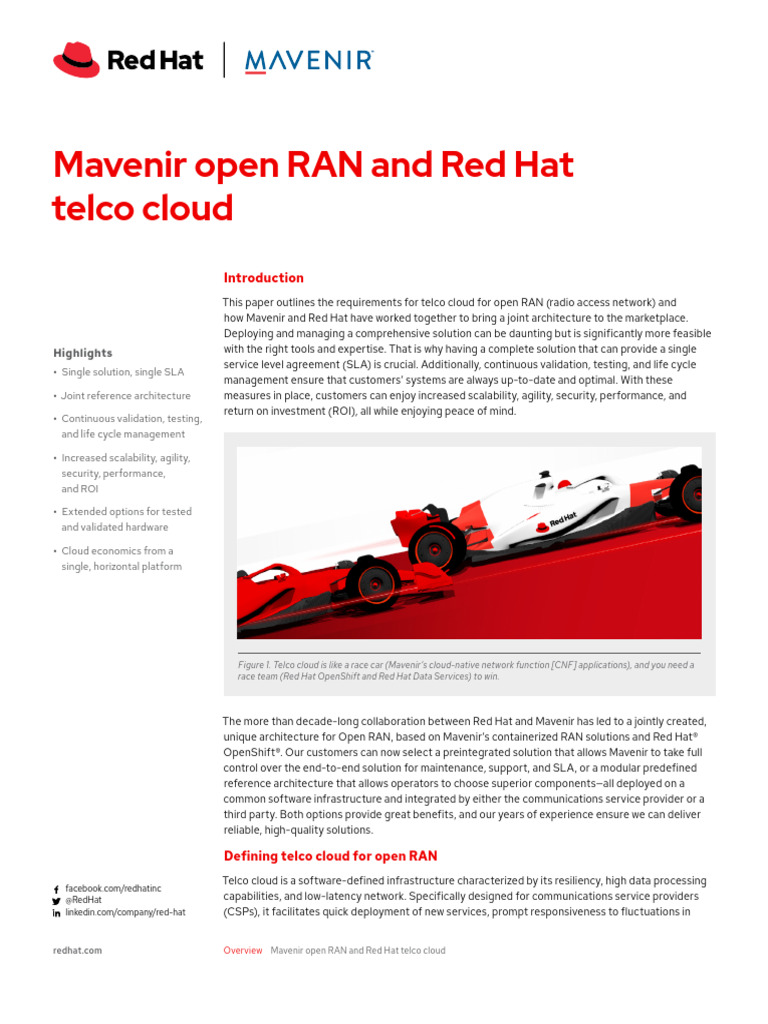 Mavenir Open RAN and Red Hat Telco Cloud: Highlights | PDF | Cloud ...