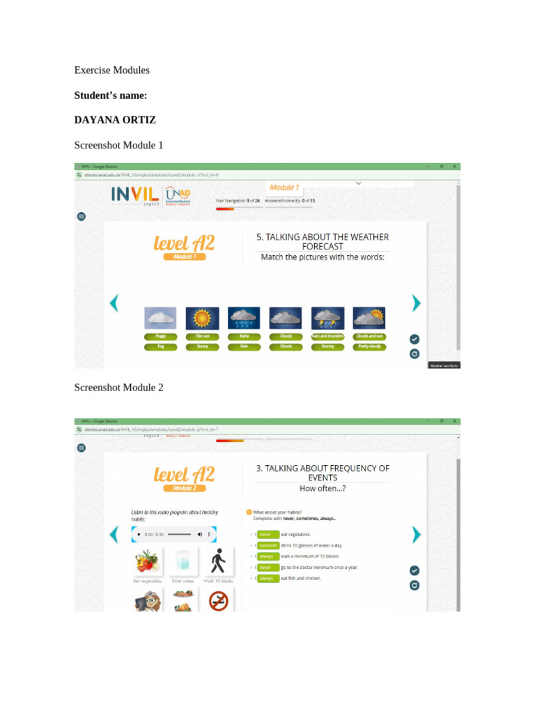 Exercise Modules | PDF