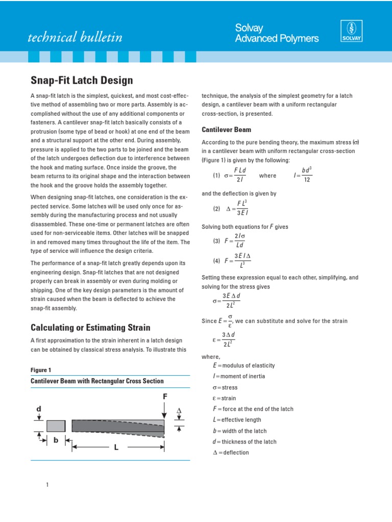 Snap Fit Design | Deformation (Mechanics) | Yield (Engineering)