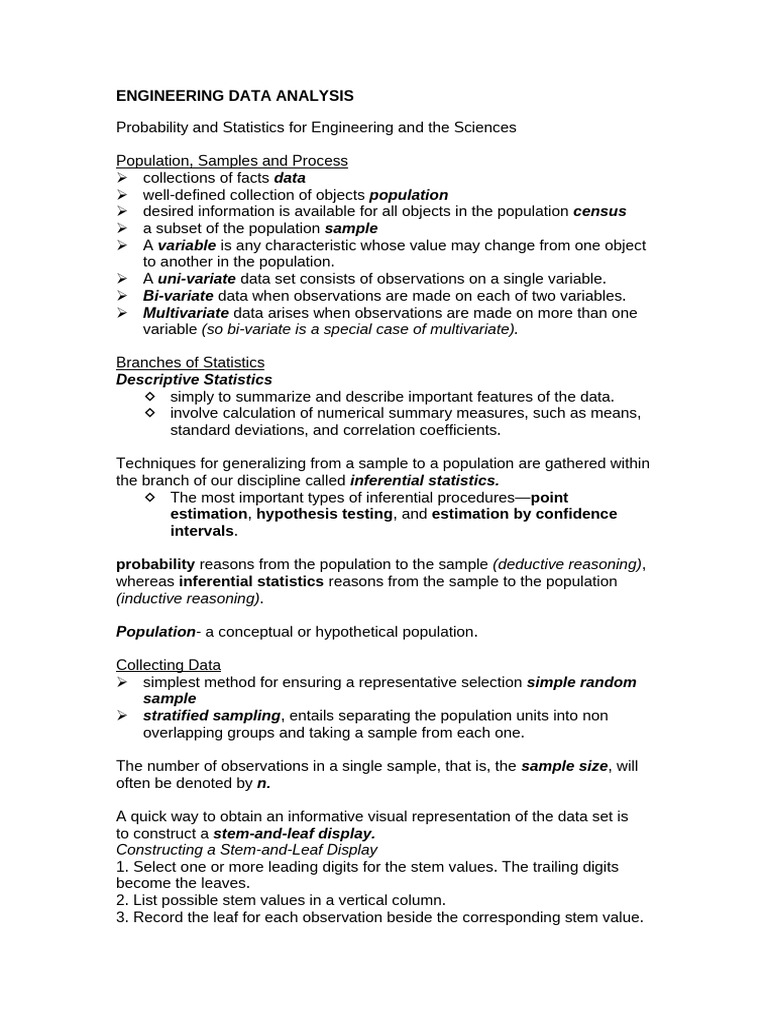 Engineering Stats Essentials | PDF | Histogram | Statistics