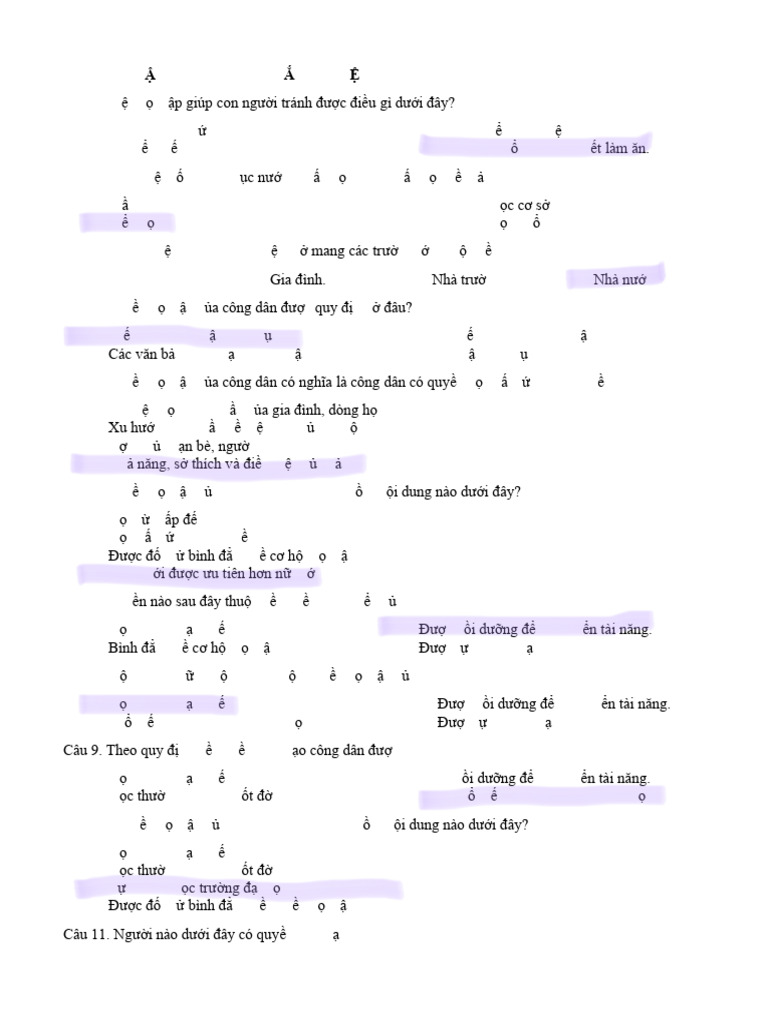 60 CÂU ÔN TẬP CUỐI HK2 GDCD 12 BÀI 8 | PDF
