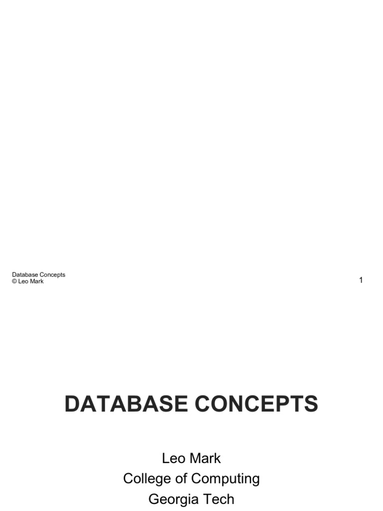 Database Concepts | PDF