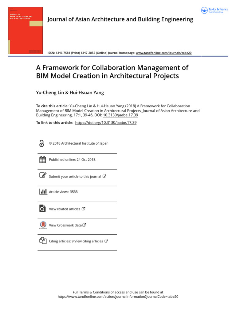 A Framework For Collaboration Management of BIM Model Creation in Architectural Projects | PDF ...