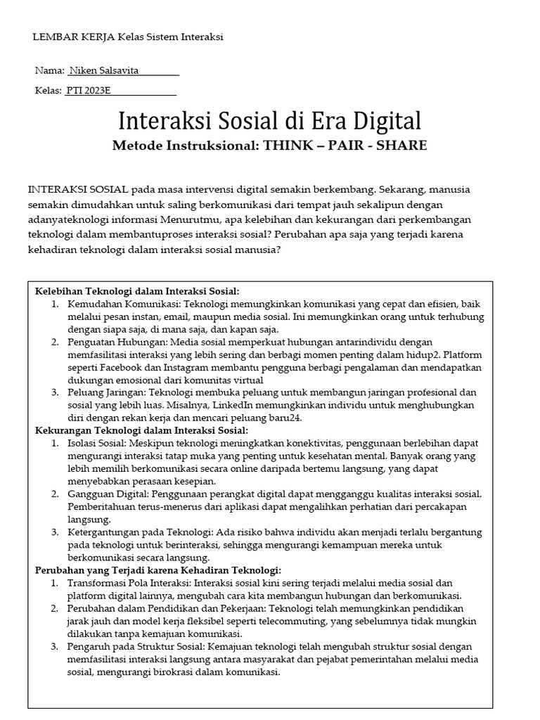 Niken Salsavita - 2023PTIE | PDF