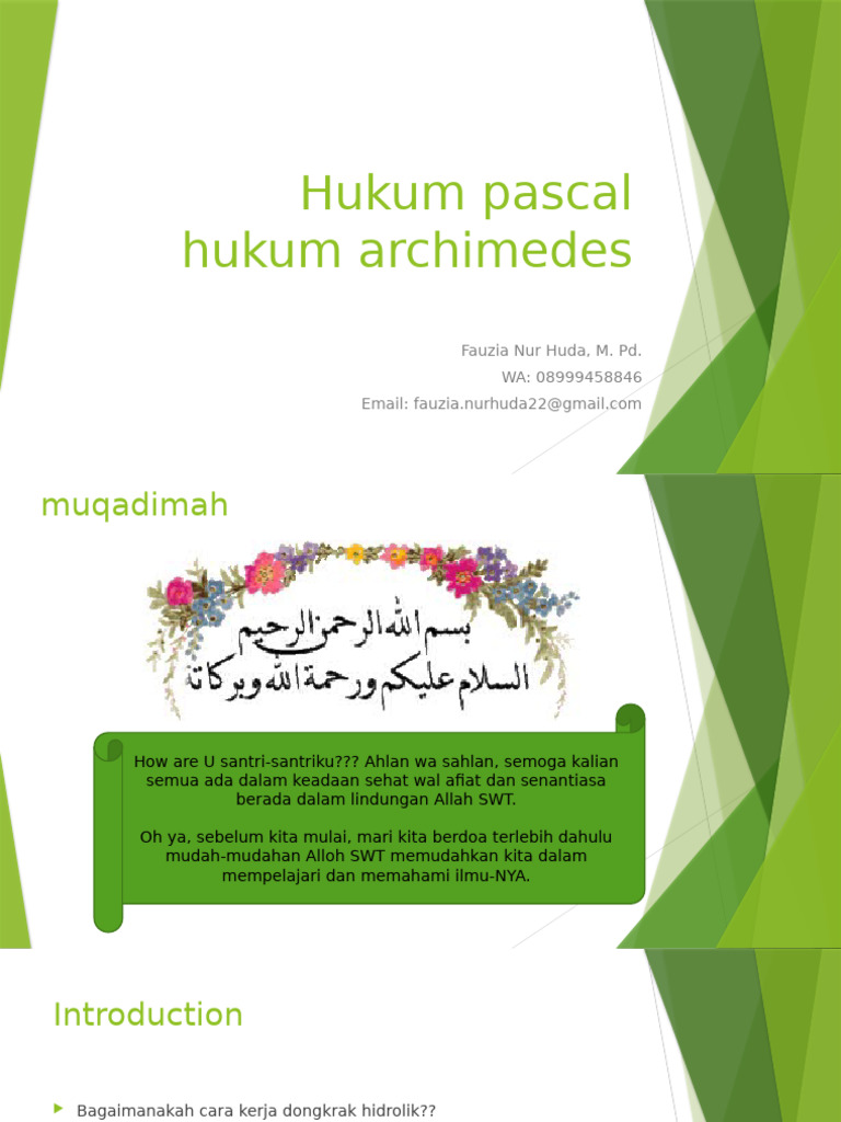 Hukum Pascal Dan Hukum Archimedes | PDF