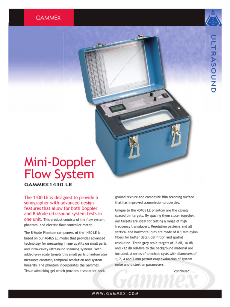 102-1880 Mini Doppler Brochure | PDF | Medical Ultrasound | Flow ...