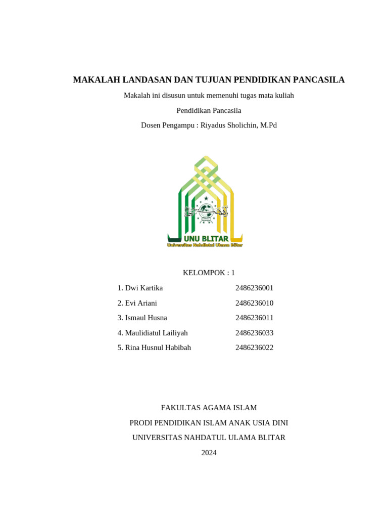 Makalah Pend - Pancasila Kel.1-Materi 2 | PDF