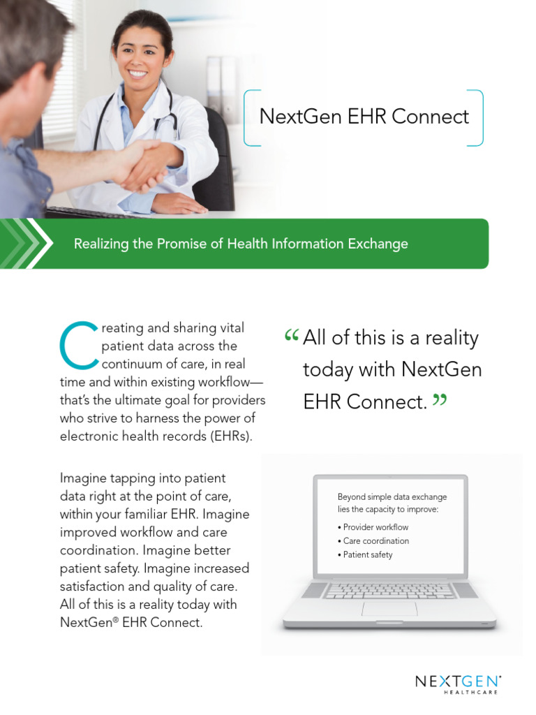 Nextgen Healthcare Data Sheet Ehr Connect Ds 00042 | PDF | Electronic ...