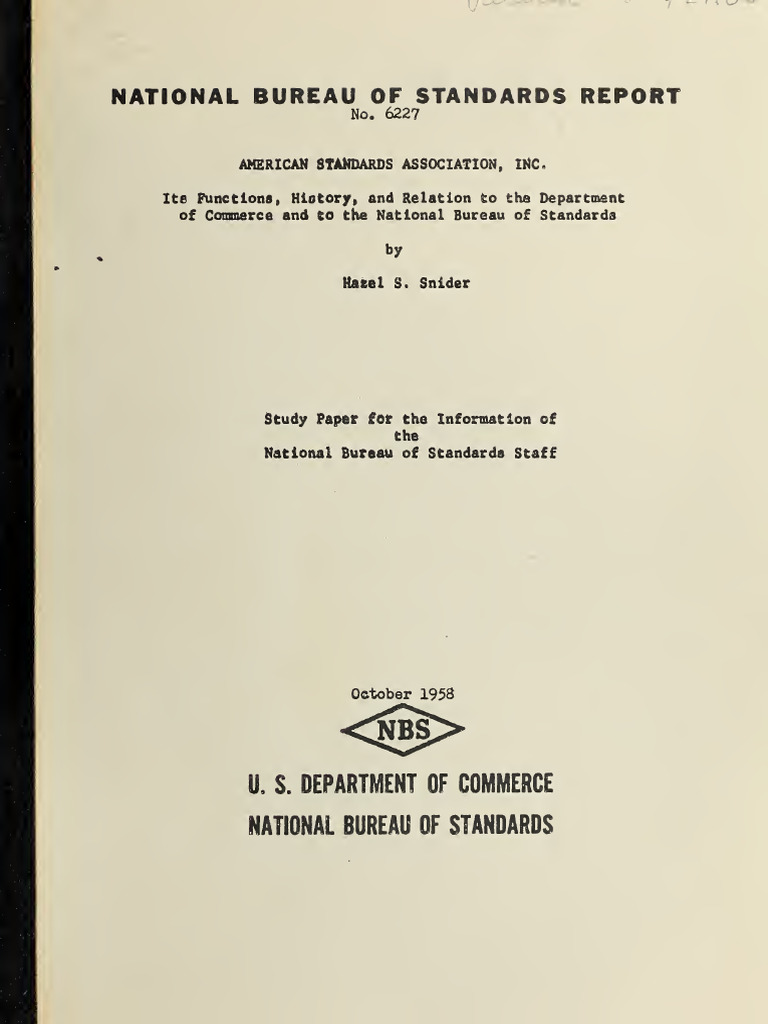 ASA's Role in Standards Development | PDF | National Institute Of ...