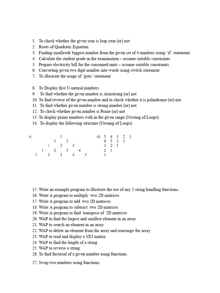 CA Questions For D4 | PDF | Matrix (Mathematics) | Numbers