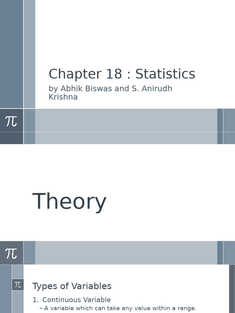 Chapter 18 - Statistics Presentation | PDF | Histogram | Statistical Theory
