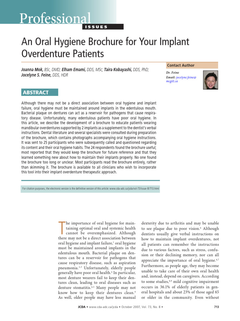 Folleto | PDF | Oral Hygiene | Dentures