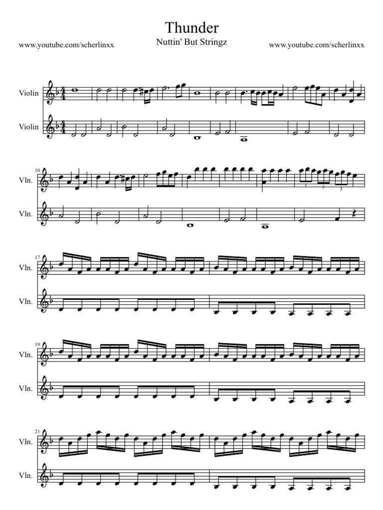 Nuttin' But StringZ - Thunder Score | PDF