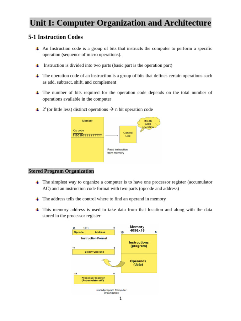 COA Unit-1 | PDF | Bit | Central Processing Unit
