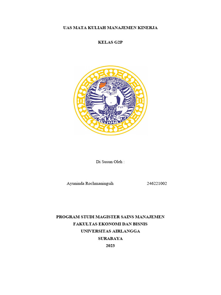 Uas - Ayuninda - Manajemen Kinerja | PDF