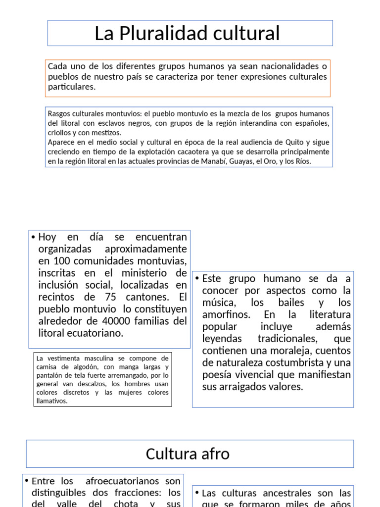 La Pluralidad Cultural Clase 4 | PDF