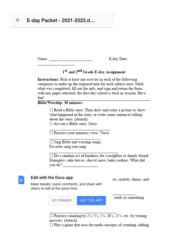 E Day Packet 2021 2022 | PDF | Phonics
