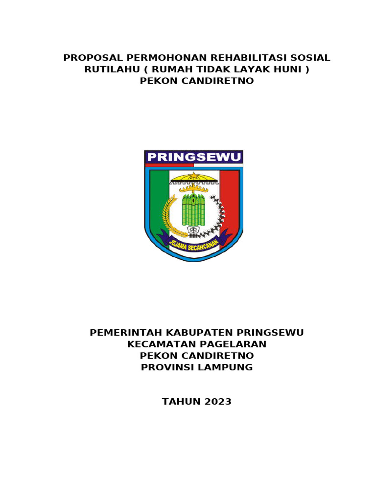 Surat Permohonan Rutilahu | PDF