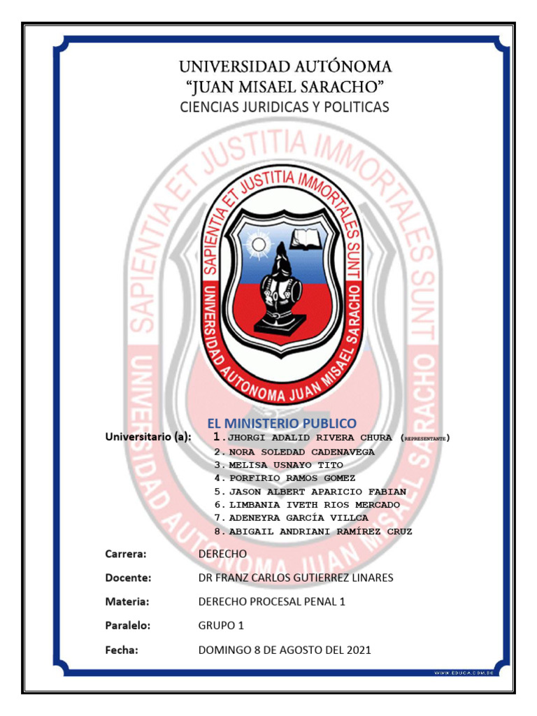 Trabajo Procesal Penal 1 Finalizado | PDF | Fiscal | Queja