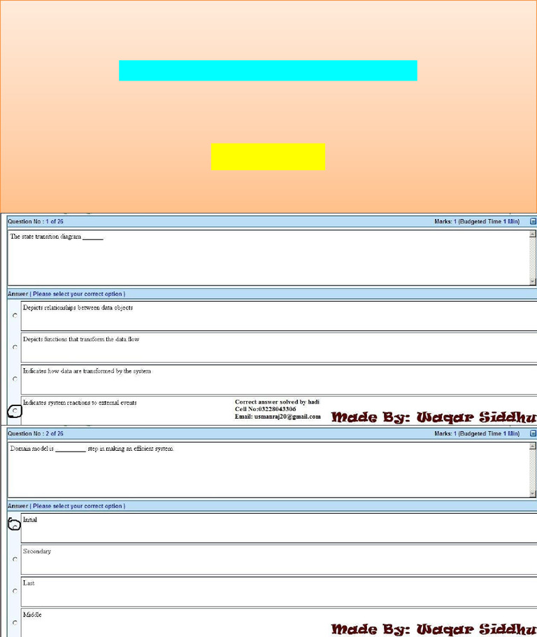 CS504 Midterm MCQs by Waqar Siddhu | PDF