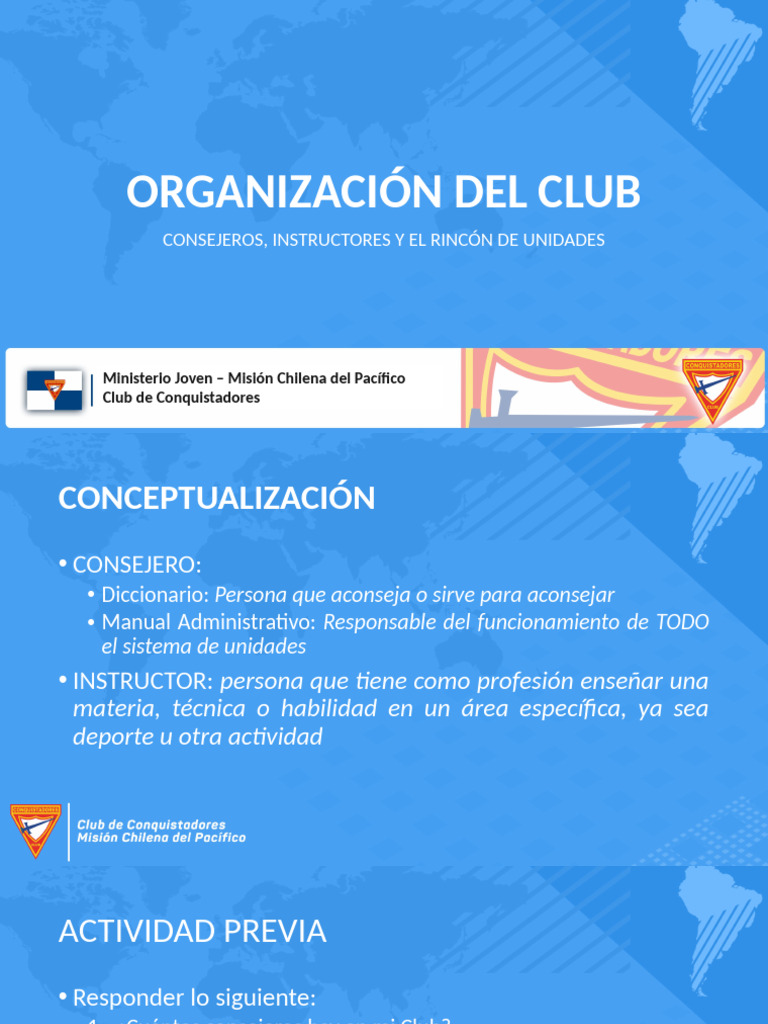 SEMINARIO GM Organización Del Club Consejeros-Instructores y Rincón de La Unidad - GM Ingrid ...