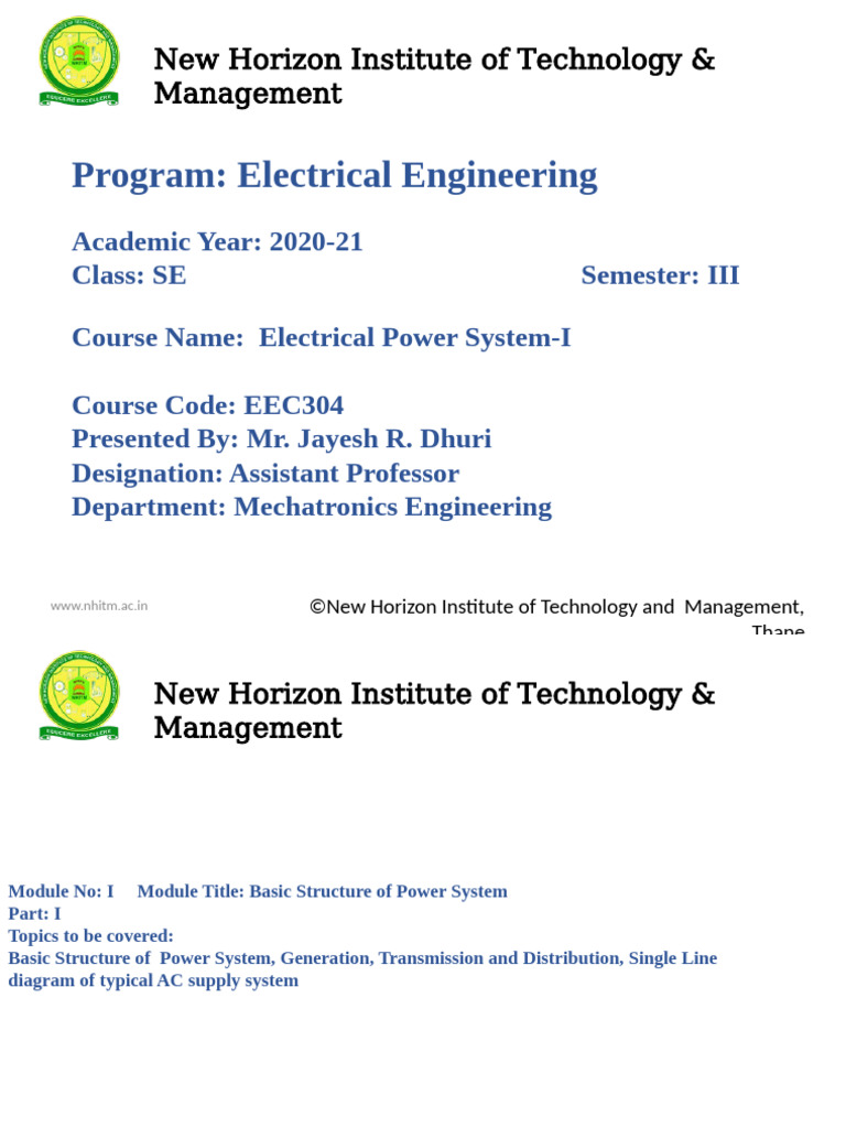 Structure of Electrical Power System | PDF | Electric Power ...