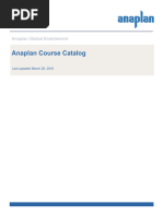 Anaplan Level 1 and 2 Certification Training - Course Content | PDF