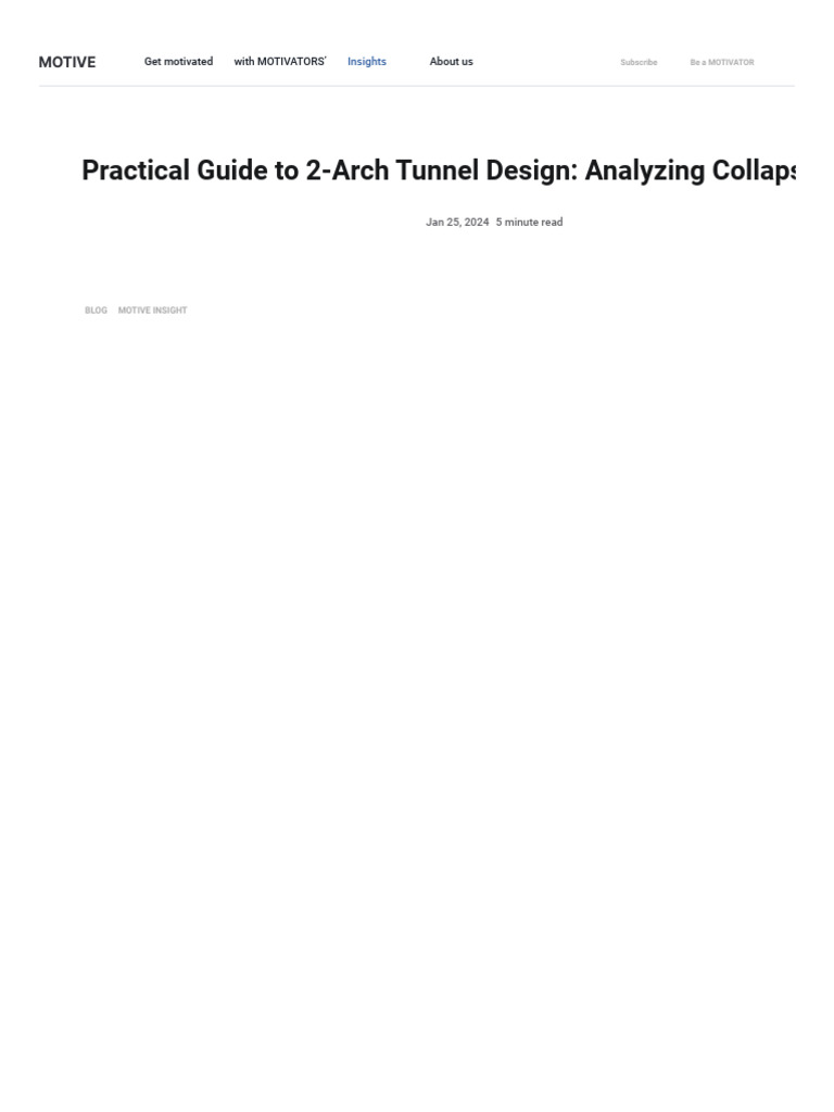 Practical Guide To 2-Arch Tunnel Design - Analyzing Collapse Cases | PDF | Tunnel | Fault (Geology)