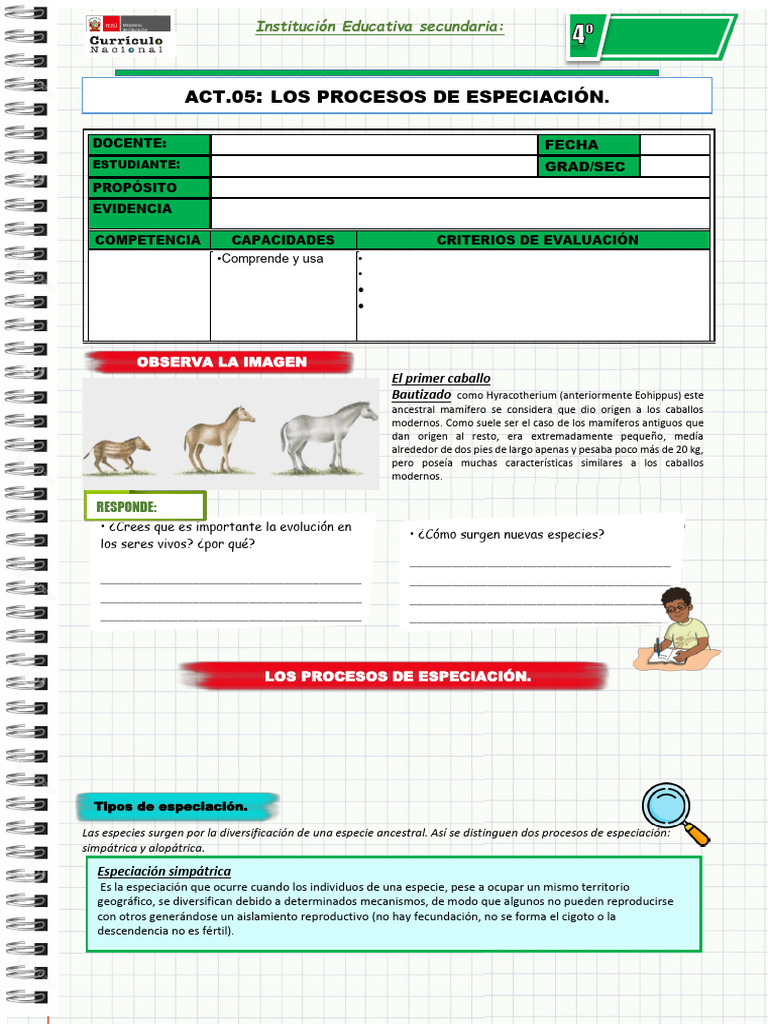 C 4º Act 5 Cyt Und 7 | PDF | Reproducción | Evolución biológica