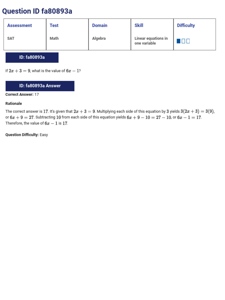 SAT Suite Question Bank - Results | PDF | Equations | Applied Mathematics