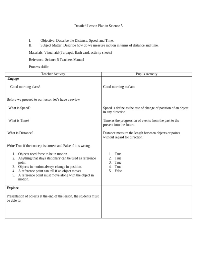 Detailed Lesson Plan in Science 5 | PDF