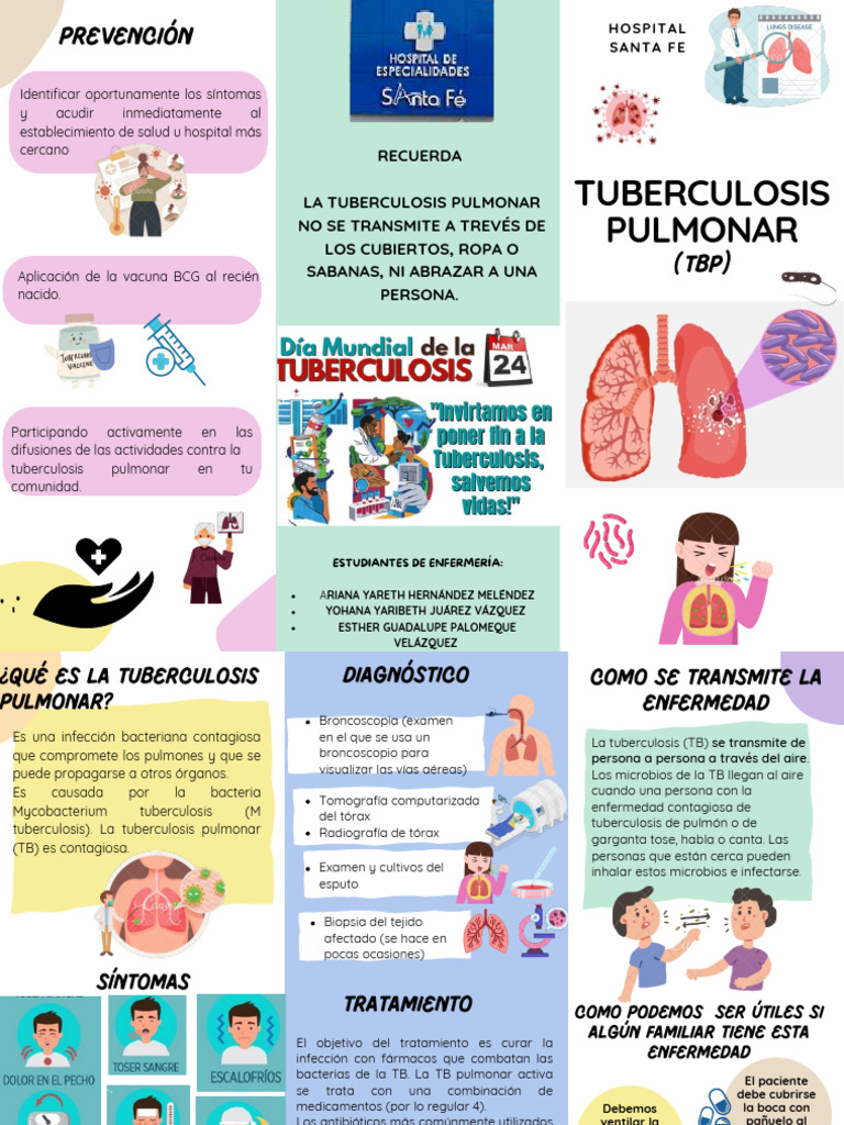 Folleto Tríptico de Tuberculosis | PDF | Tuberculosis | Medicina