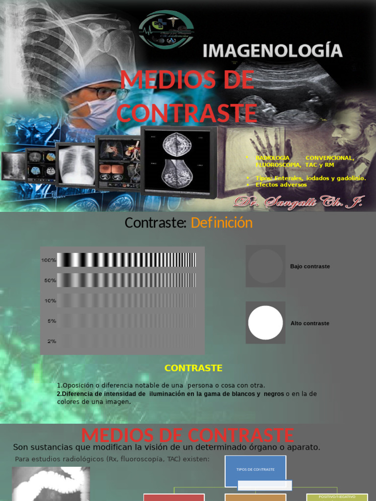 Medios de Contraste en Radiología | PDF | Hígado | Especialidades Medicas