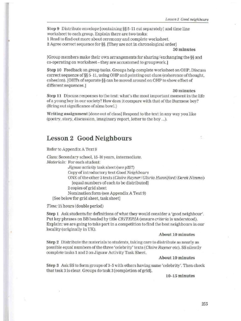 Lesson Plan - Good Neighbour - Week 6 | PDF