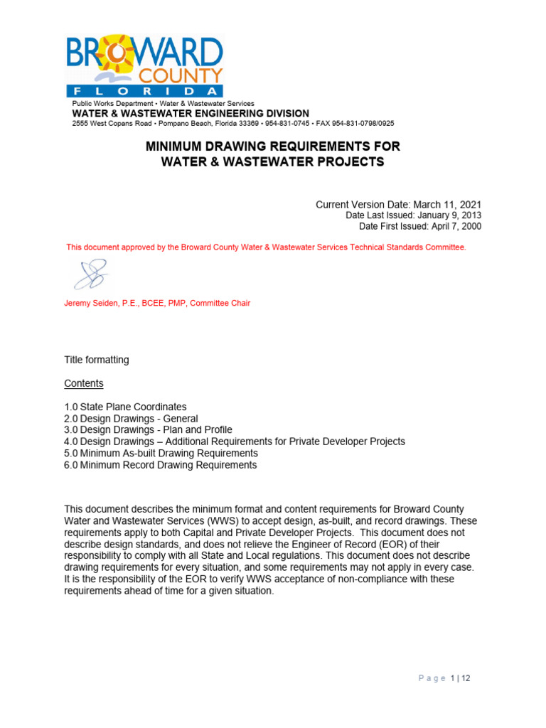 WWSMinimum Drawing Requirements For Piping Projects | PDF | Reclaimed ...