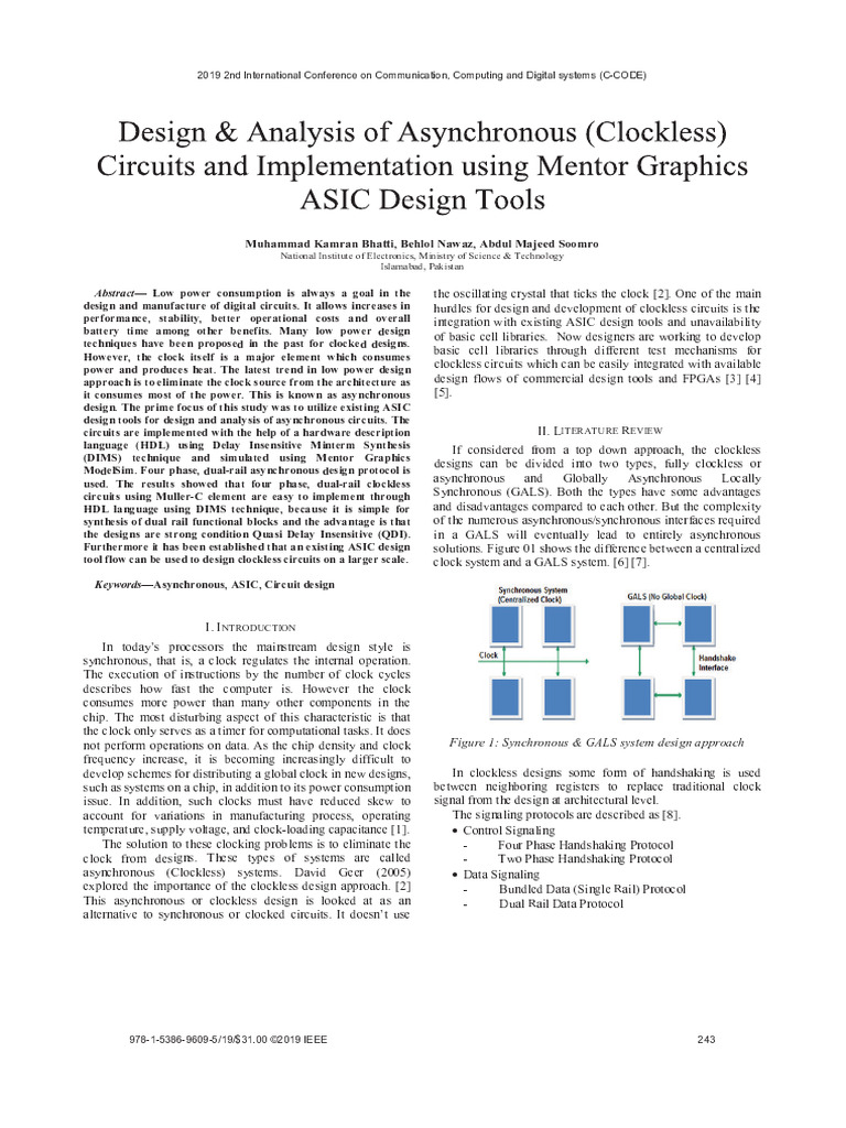 Clockless Circuit Design | PDF