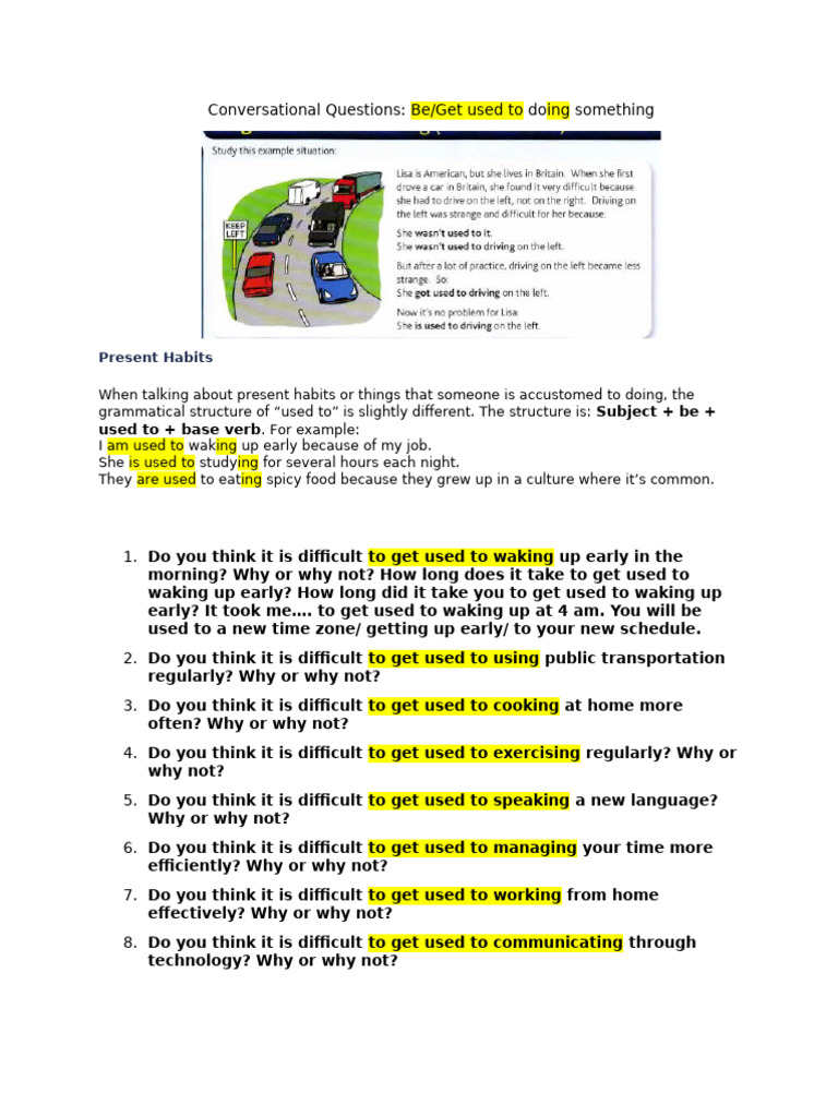 Unit 61 Get Used To Doing | PDF