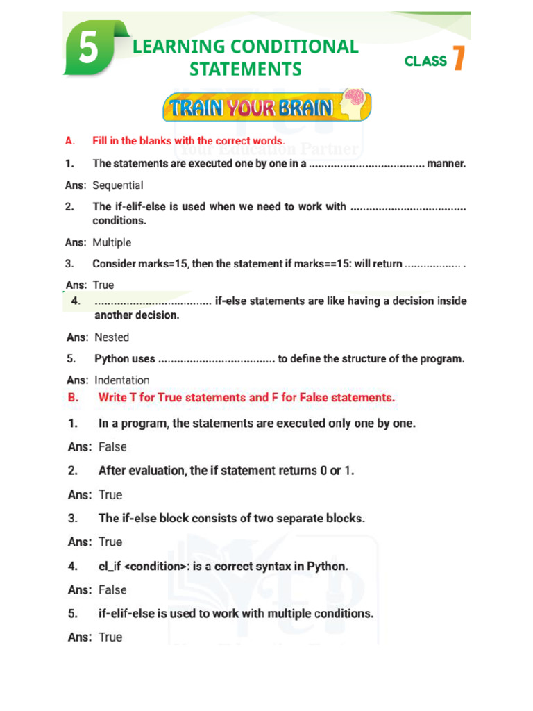 Chapter 5 Conditional Statemnet | PDF