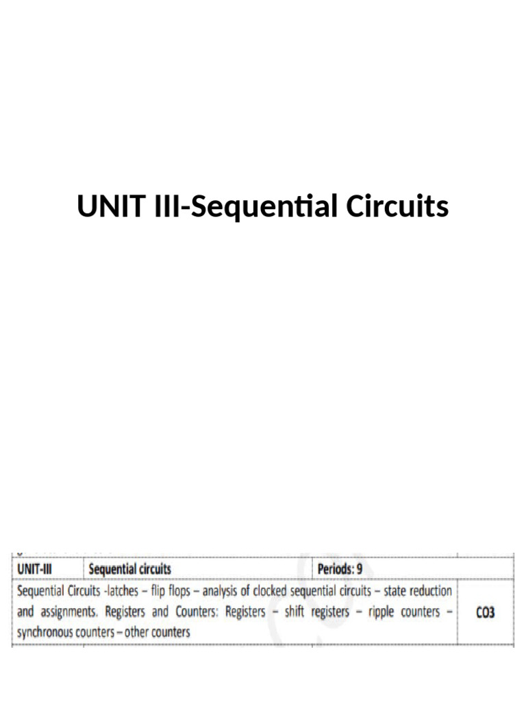 Sequential Circuits Overview | PDF | Computer Engineering | Digital Electronics