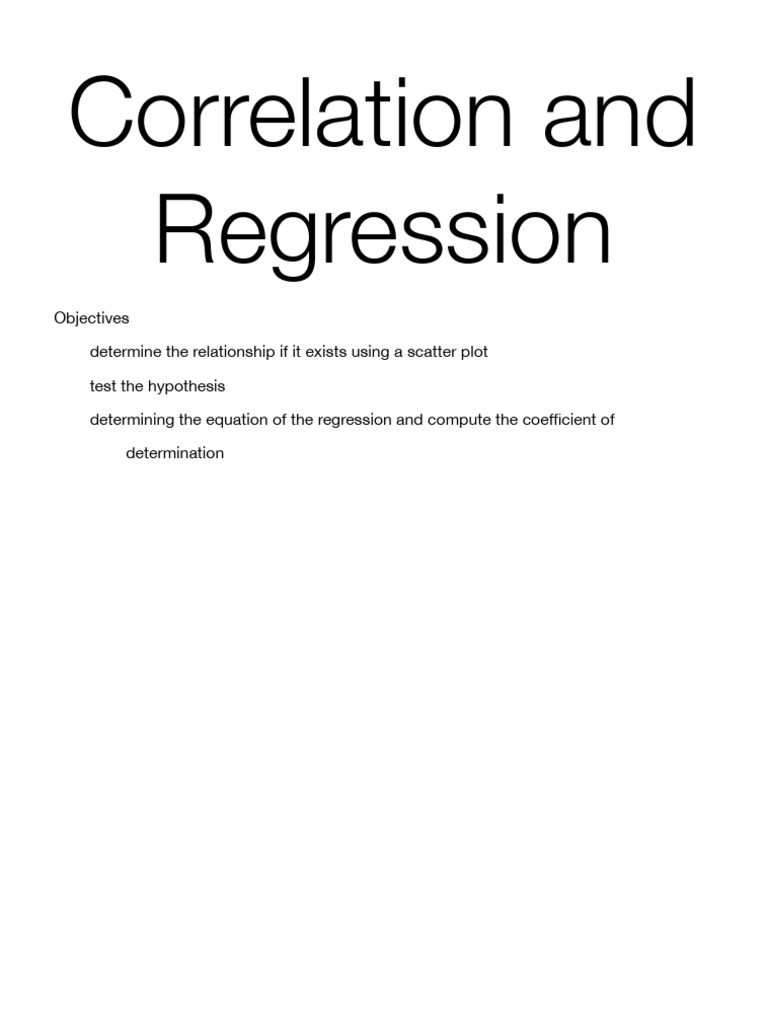 Correlation and Regression | PDF | Regression Analysis | Linear Regression