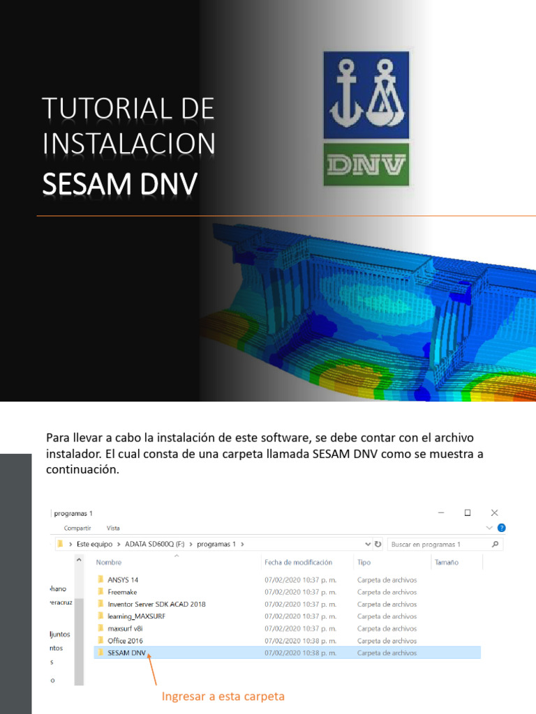 Tutorial Instalacion SESAM | PDF | Ventana (informática) | Archivo de computadora
