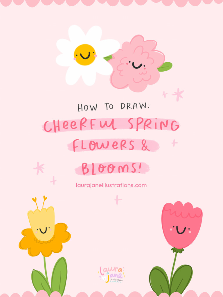How To Draw Digitally Cheerful Spring Flowers | PDF