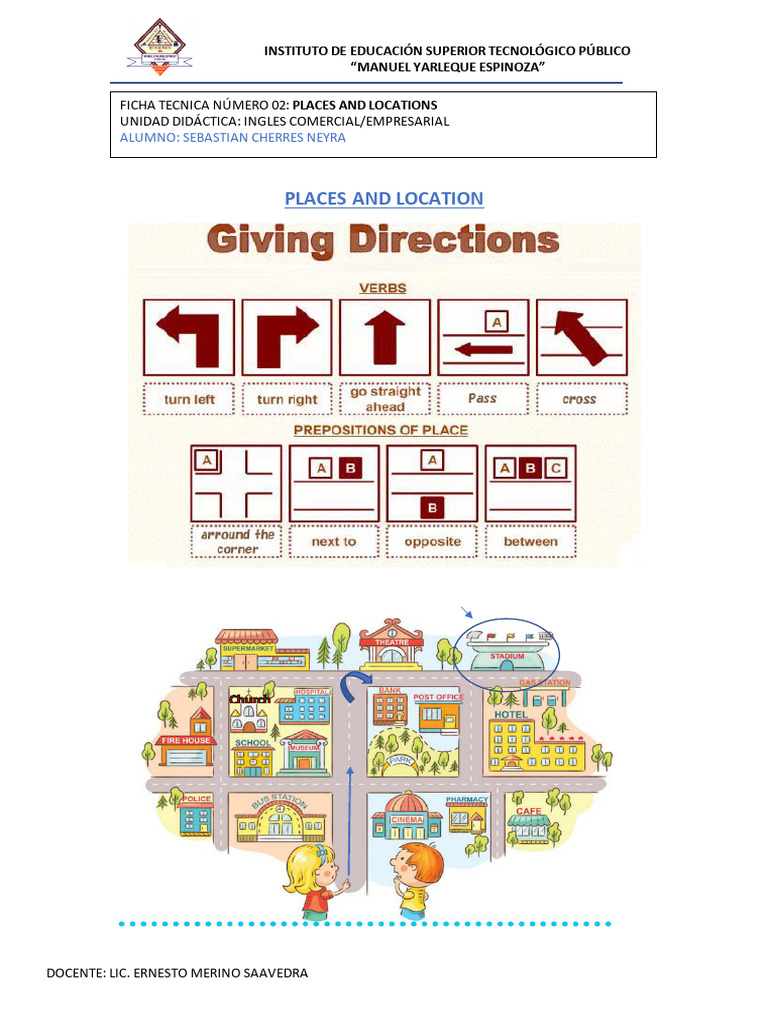 Directions to Local Places in English | PDF